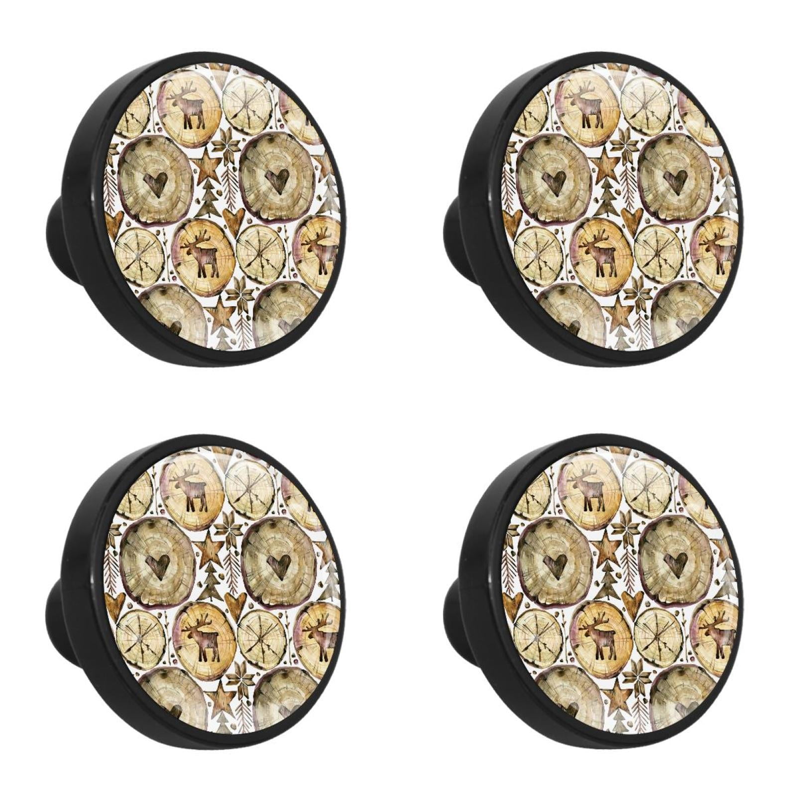 4 Pcs Wooden Moose Knobs for Kitchen Cabinet Cupboard Dresser Bookcase ...