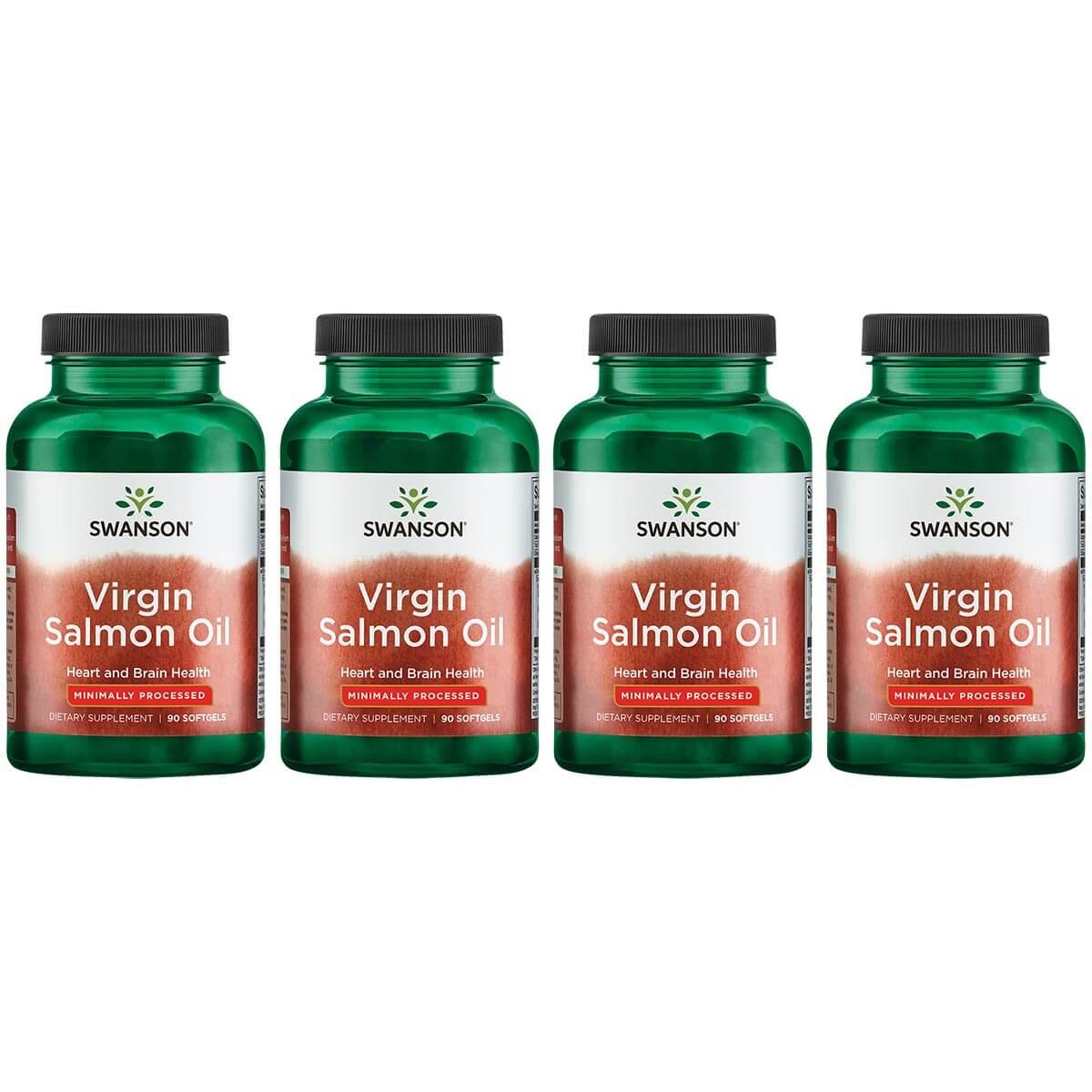 Swanson Pure Atlantic Salmon Oil 1.05 g 90 Sgels 4 Pack - Walmart.com