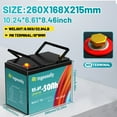 24V 50Ah LiFePO4 Lithium Battery,Ingeosolly BMS for RV,Solar,Camping ...