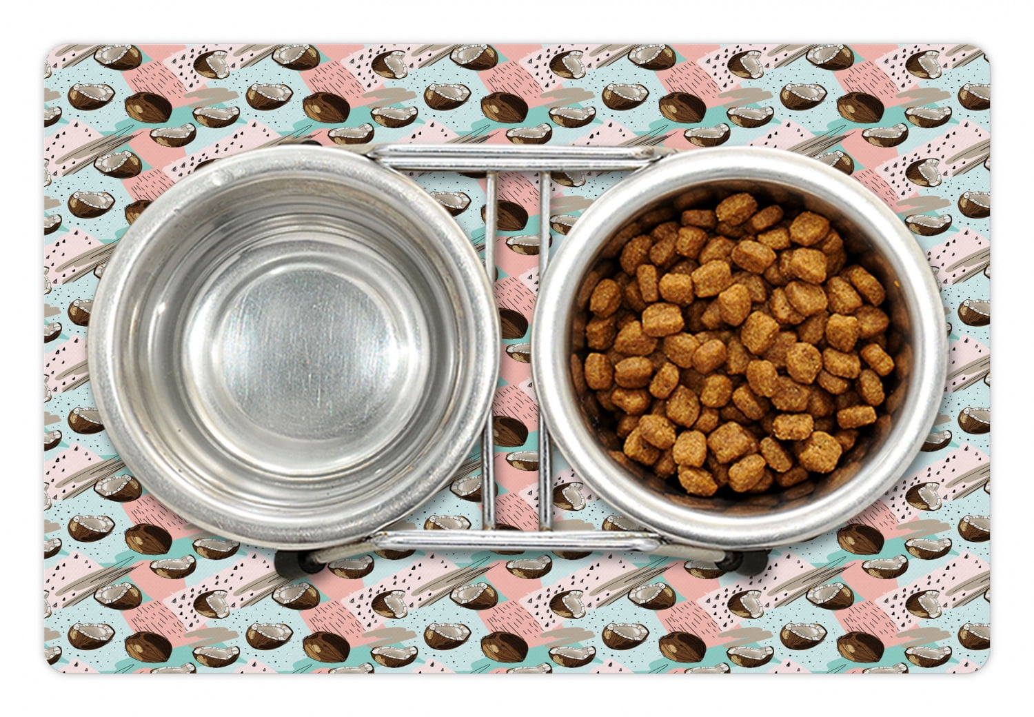 Coconut Pet Mat for Food and Water, Continuous Pattern of Exotic Summer ...