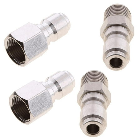 4Pcs 3/8inch Male and Female High Pressure Washer Brass connect quickly ...