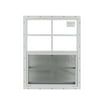 Shed Windows 12x18 White Flush, Safety Tempered Glass with Mesh Screen ...