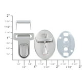 T3016 Nickel Plate, Tuck Lock, Solid Brass-LL - Walmart.com