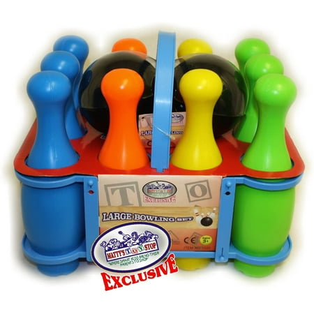 IGUOHAO 10 Pin Multi-Color Deluxe Plastic Bowling Set for Kids with ...