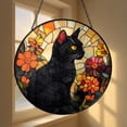 Cat and Butterfly Stained Glass Suncatcher Window Art, Gentle Memorial ...