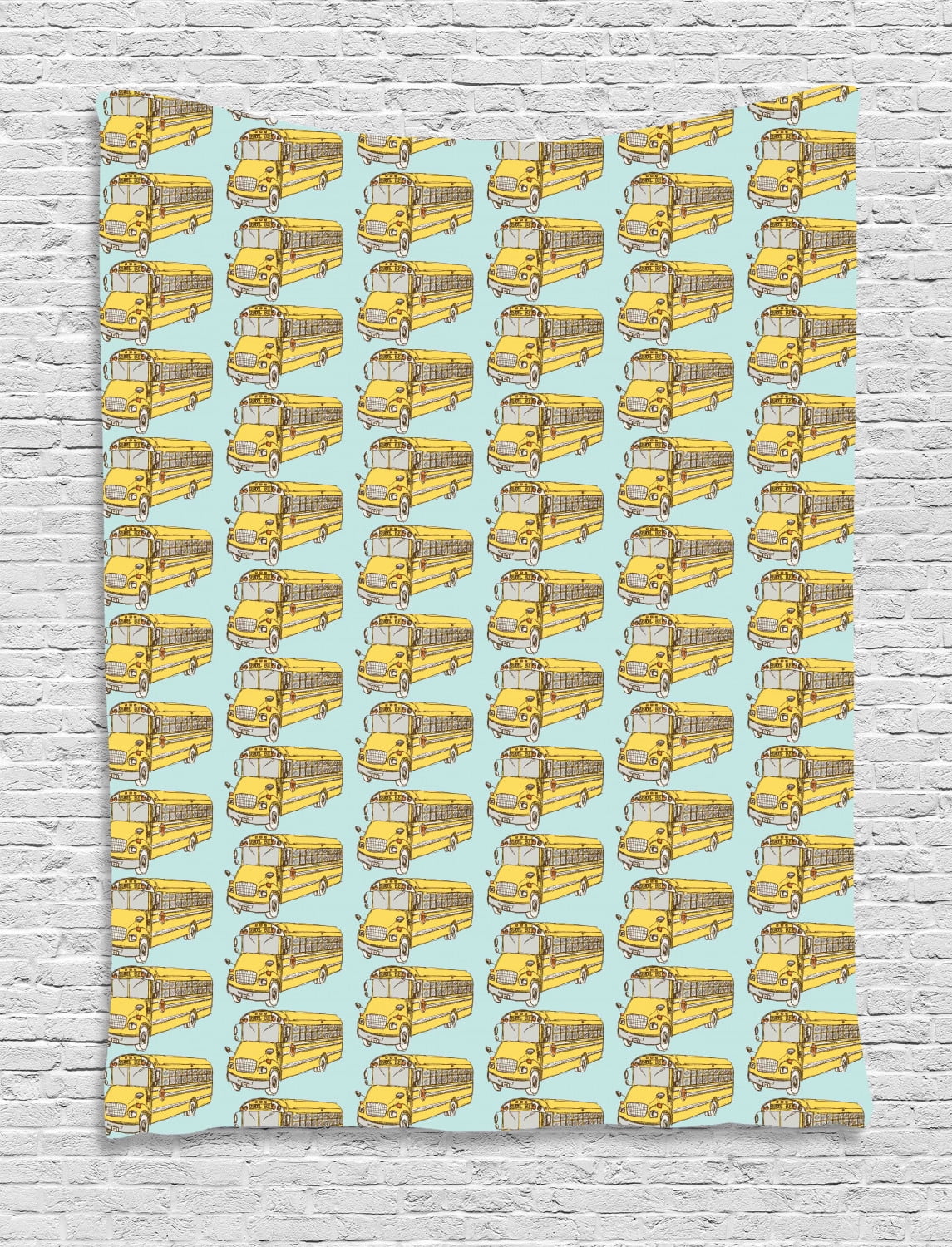 Old School Tapestry, Vintage Repeating Pattern of Sketch Drawing Retro ...