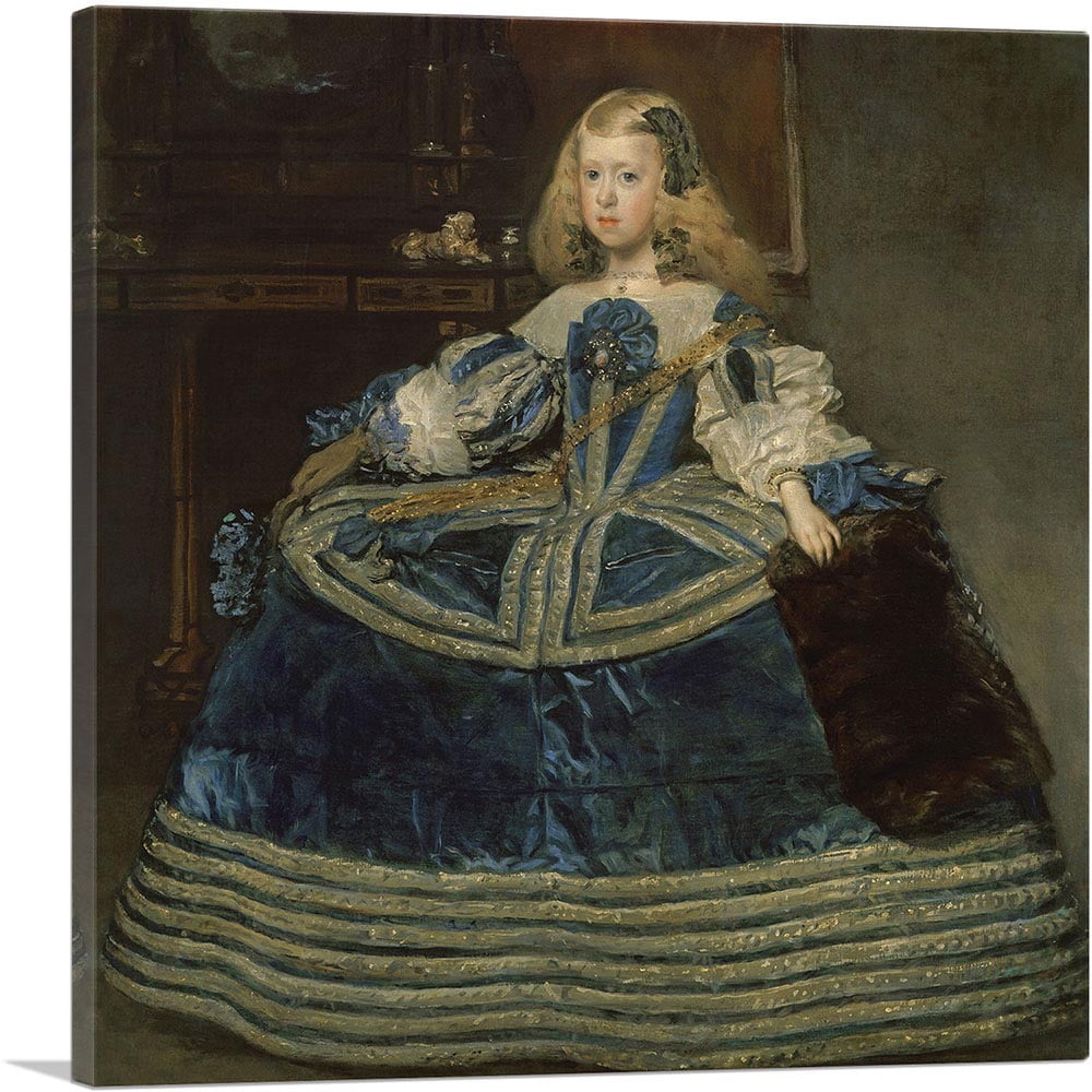 ARTCANVAS Infanta Margarita Teresa In a Blue Dress 1659 Canvas Art ...