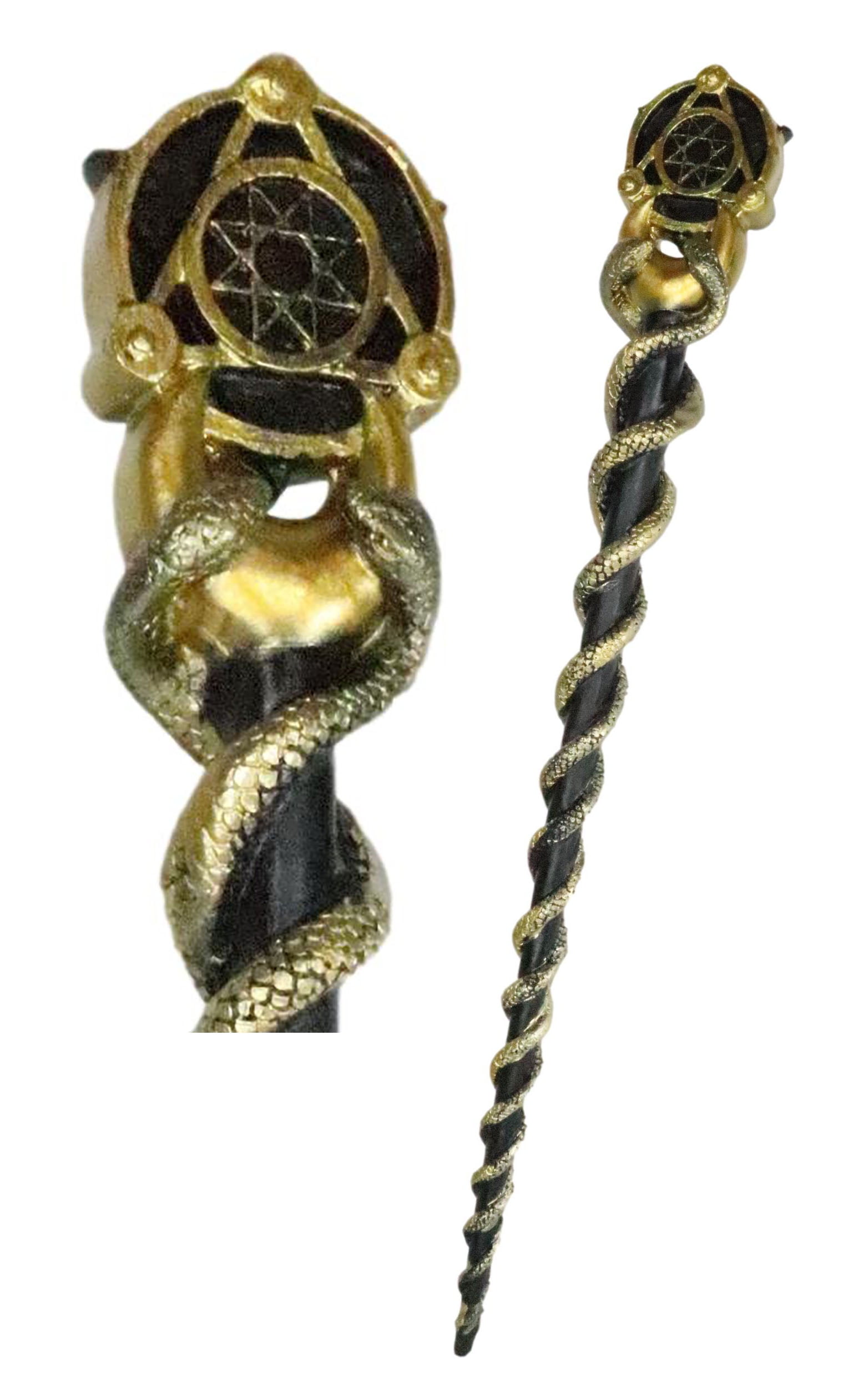 Ebros Occult Caduceus Serpent Elemental Alchemy Magic Wand Cosplay Prop ...