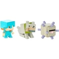 Minecraft Build-A-Mini Alex, Tamed Wolf, & Elder-Guardian Figure Set ...