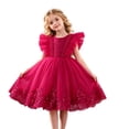 Babcutegg Elegant Sleeveless Mesh Overlay Dress With Ruffled Skirt ...