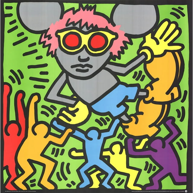 KEITH HARING Andy Mouse, 1989 - Walmart.com