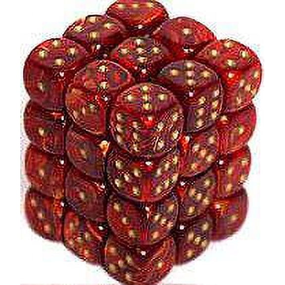 Chessex 6-Sided d6 Vortex Dice Pack (Burgandy & Gold) - Walmart.com