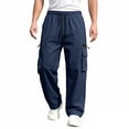 Cargo Workout Pants for Men Water-Resistant Stretch Waistband Cargo ...