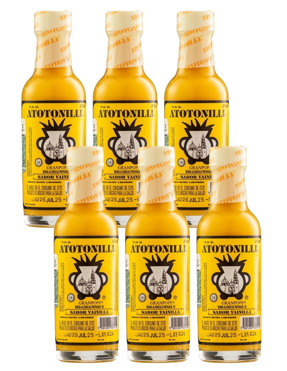 Six Pack Rompope Atotonilli Vainilla 50 ml | Walmart en línea