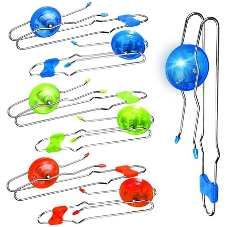 HTCM6 Pieces Retro Magic Rail Twirler Flashing Gyro Wheel Classic Rail ...