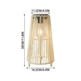 HBYJLZYG Natural Cane Wicker Solar Powered Floor Lamp, Hand-Woven, Dusk ...