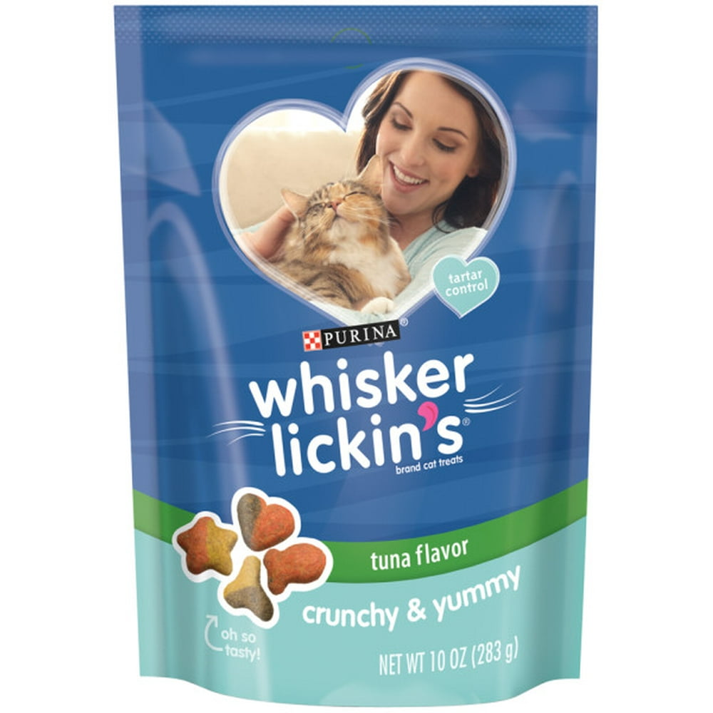 Purina Whisker Lickin's Cat Treats, Crunchy & Yummy Tuna Flavor, 10 oz. Pouch - Walmart.com ...