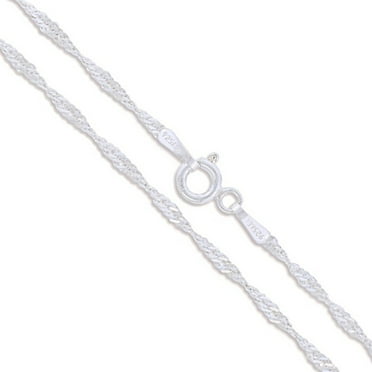 Sterling Silver Snake Chain Necklace 18 inches - Walmart.com