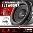 DS18 12" Subwoofer Dual 4 Ohm 1200 Watts High Excursion Car Sub GEN ...