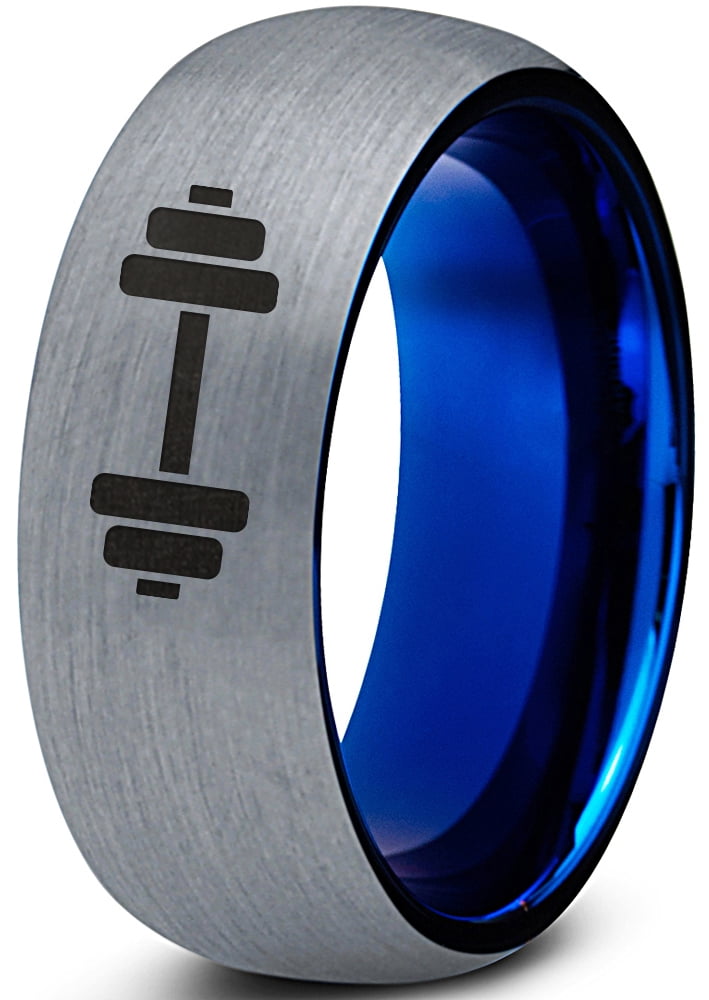 Tungsten Weightlifting Barbell Weight Band Ring 8mm Men Women Comfort ...