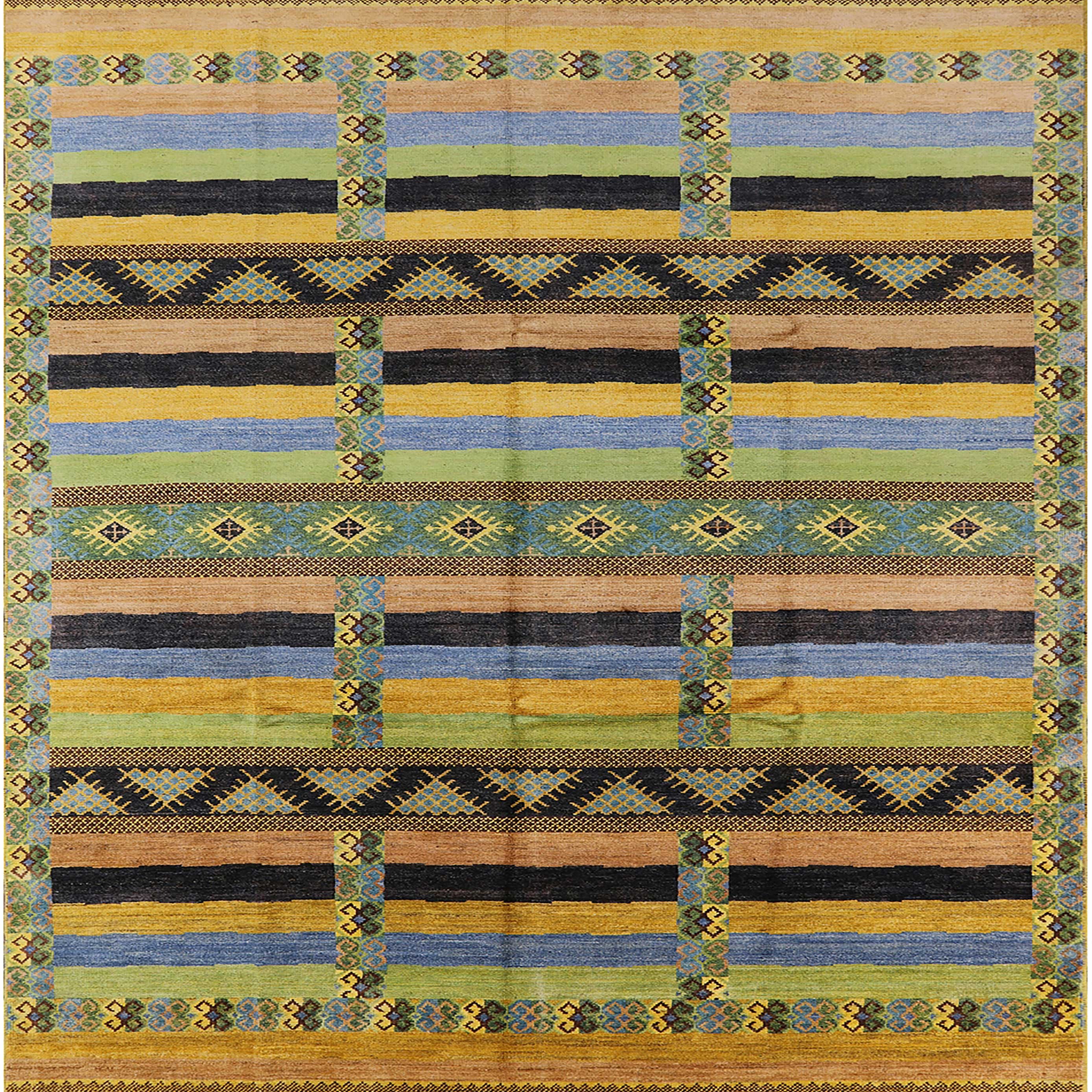 Ahgly Company Indoor Square Mid-Century Modern Coffee Brown Solid Area ...