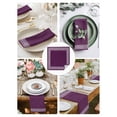 Dark Purple Retro Greek Key Cloth Napkins Set of 4 Reusable Dinner ...