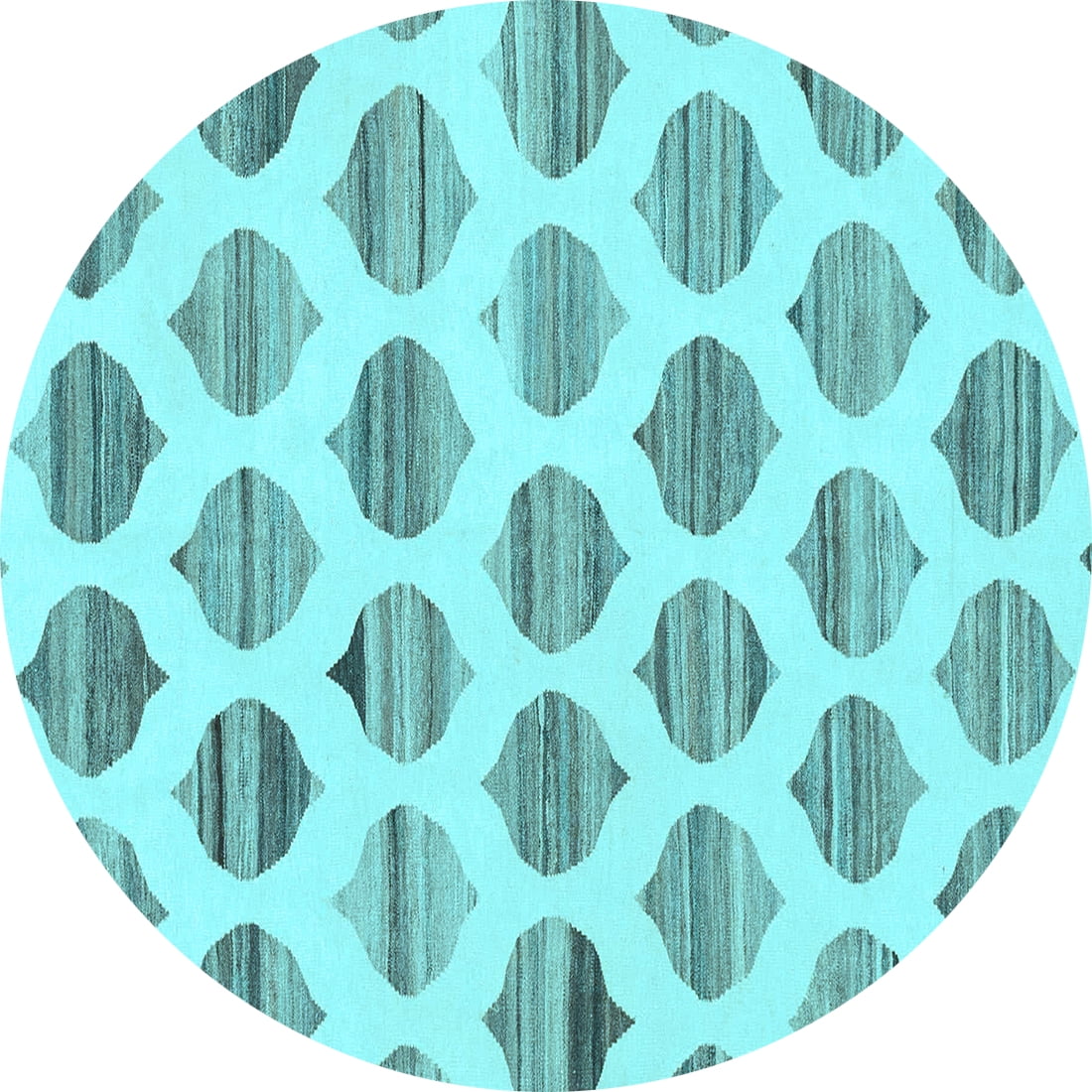 Ahgly Company Indoor Round Solid Light Blue Modern Area Rugs, 6' Round ...