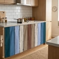 Blue Brown Cabinet Curtains for Shelves, Farmhouse Wood Grain Vintage ...
