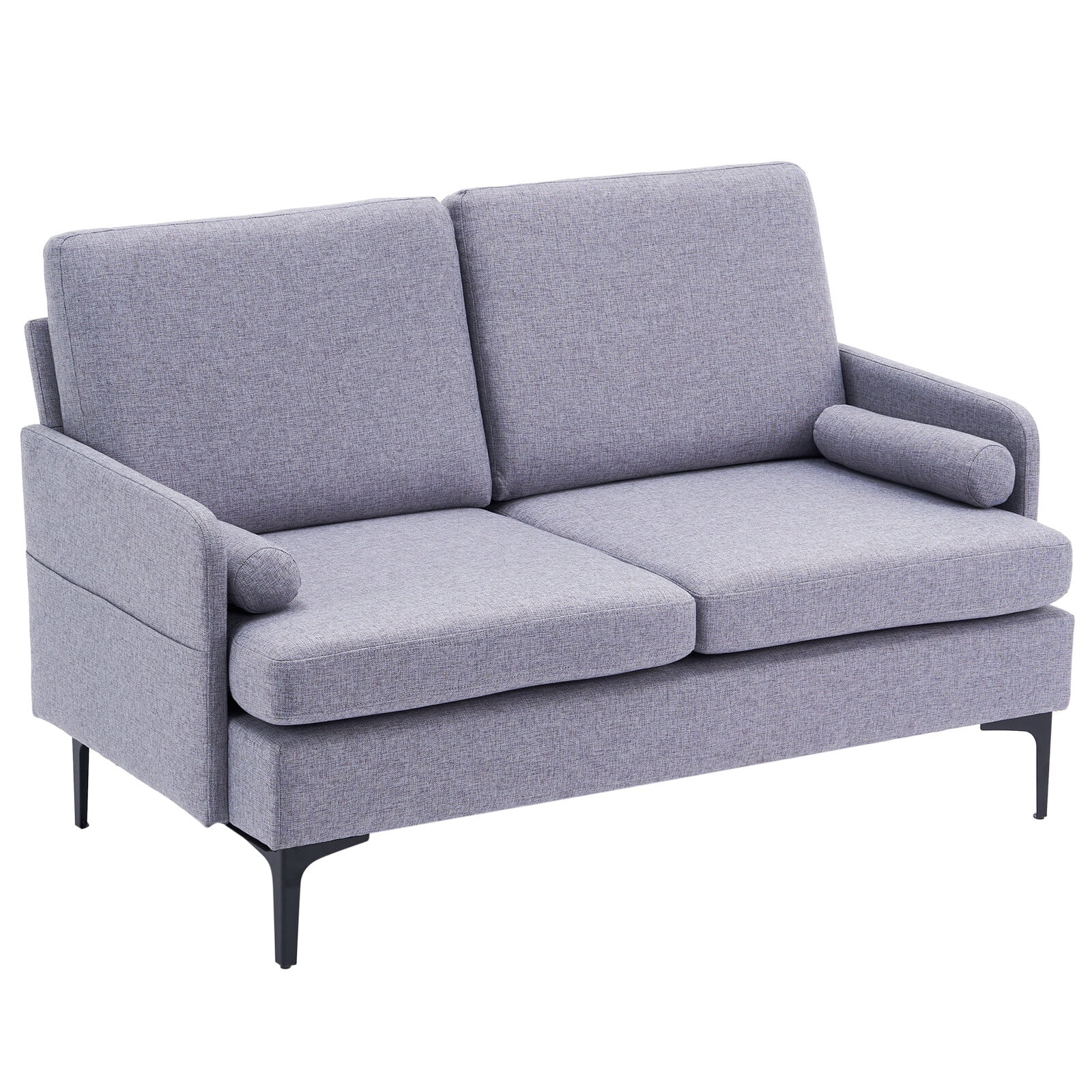 Two-Person Iron Frame Back Wooden Frame Seat Frame Indoor Lounge Chair ...