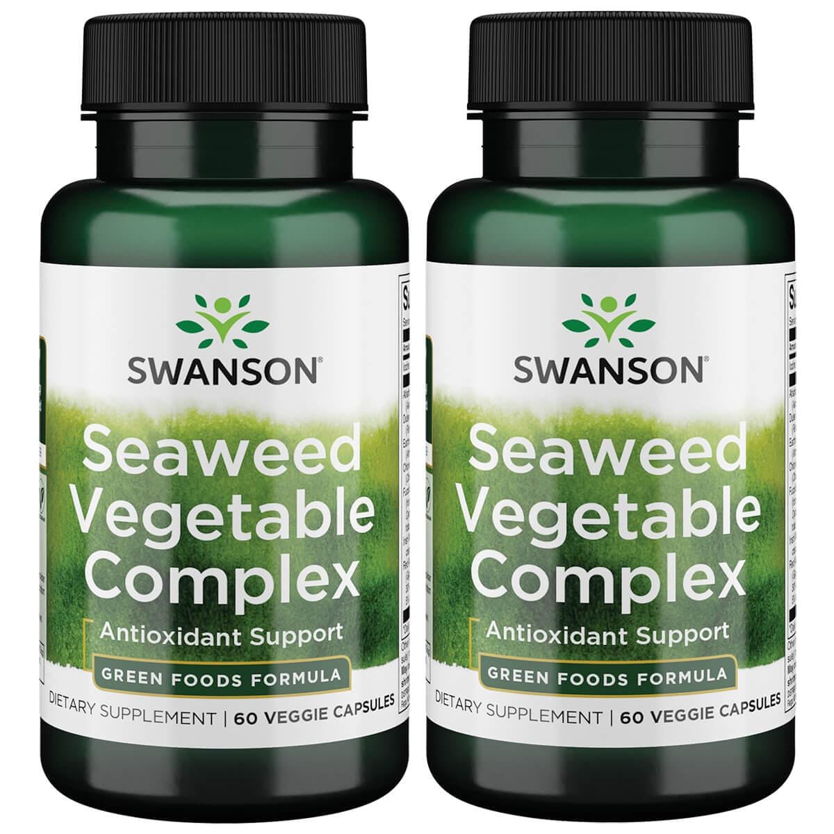 Swanson Seaweed Vegetable Complex 60 Veg Caps 2 Pack - Walmart.com