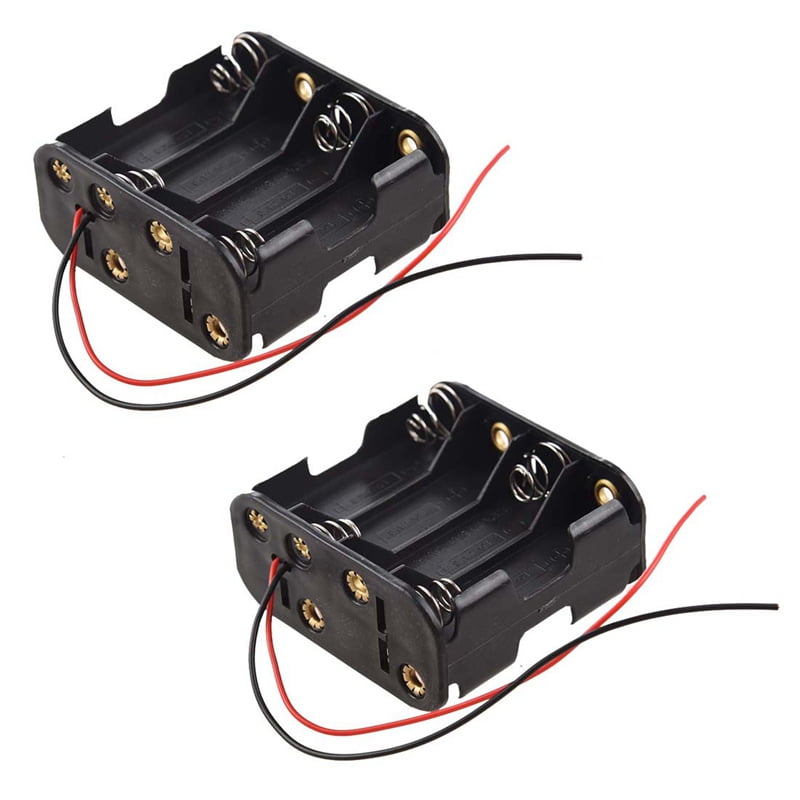 2X black battery holder for 8 AA batteries (12V) - Walmart.com