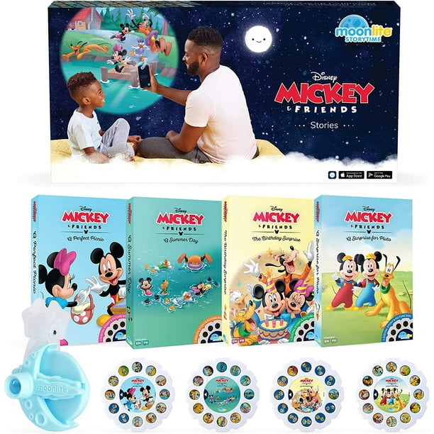 Moonlite Storytime Projector with 4 Mickey and Friends Stories, Early Reading Learning for Kids ...