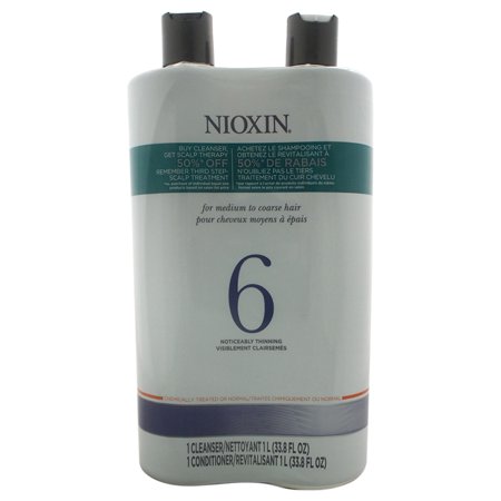 System 6 Kit by Nioxin for Unisex - 2 Pc 33.8 oz Shampoo, Conditioner ...