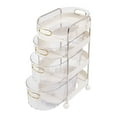 Utility Rolling Makeup Carts with 4-Drawers and Wheels, Modern 4-Tier ...