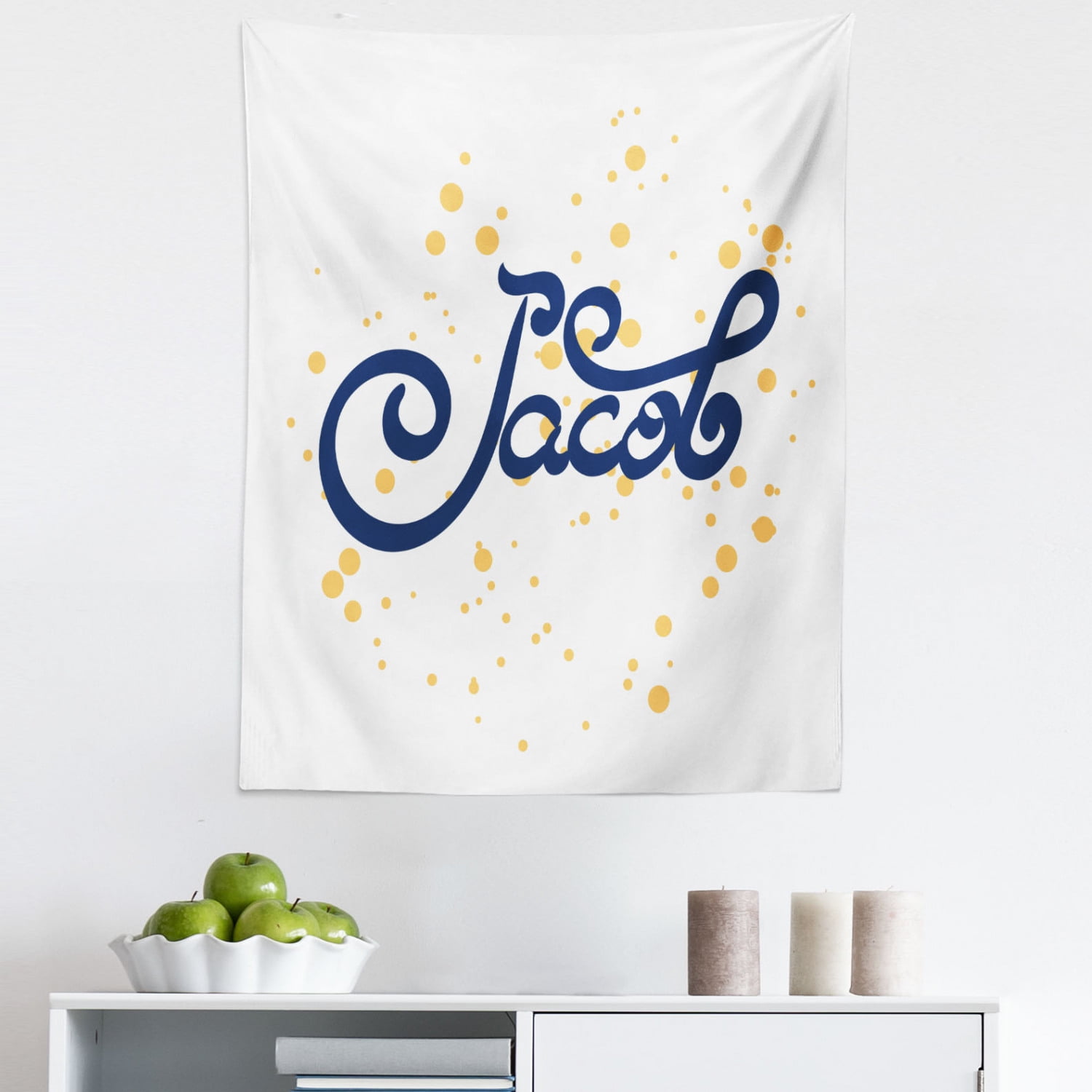 Jacob Tapestry, Name with Modern Calligraphy Letter Design Popular Name ...