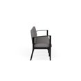 Amherst Wood Reception Waiting Room 4-Seat Chair / Black Wood / Light ...