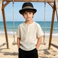 Djtdsds Kids Summer Sun Hat Fashionable Jazz Cap for Outdoor Beach ...