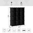 12 Cube Storage Organizer Modular Storage Cube Bookshelf DIY Plastic ...