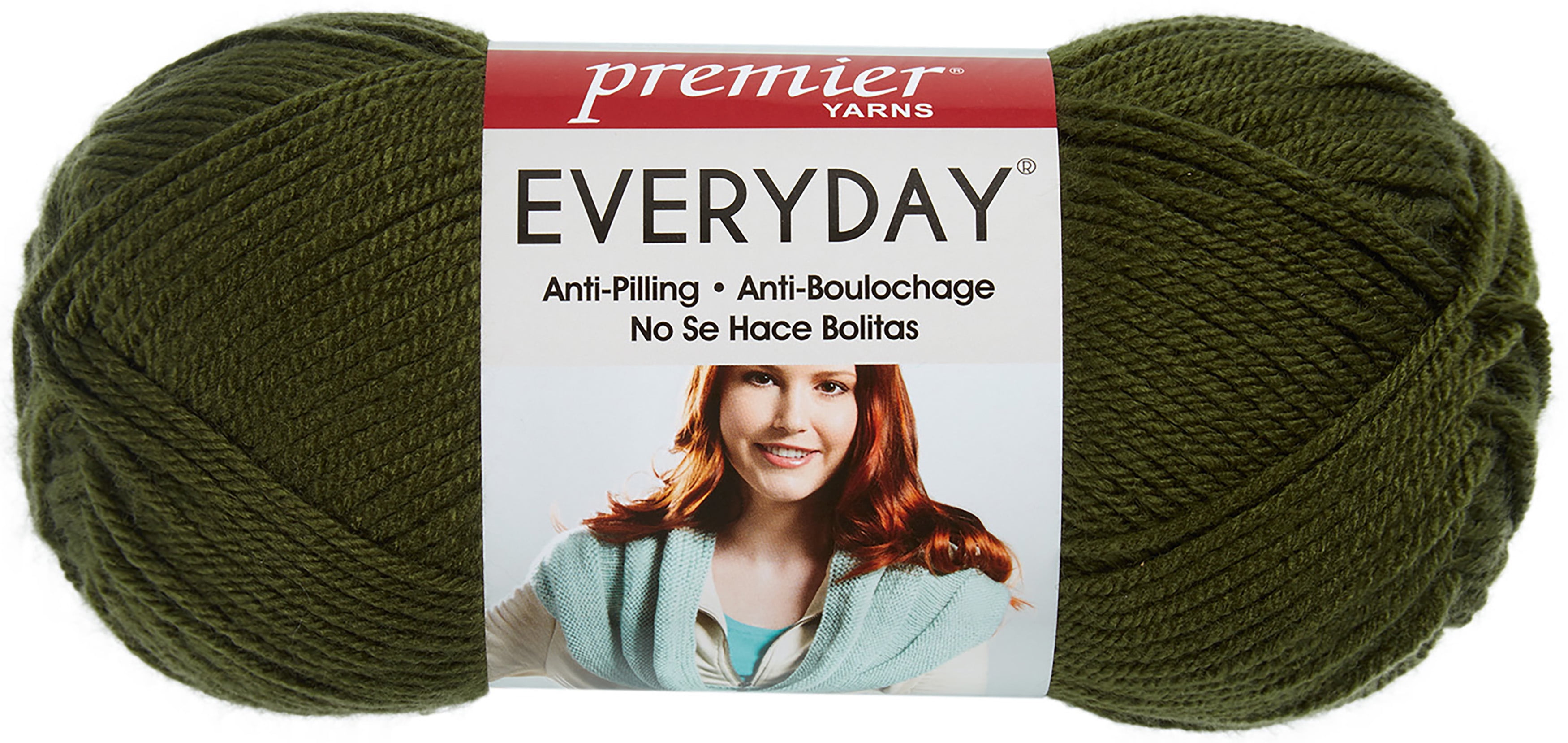 Premier Yarns Anti-Pilling Everyday Worsted Solid Yarn-Pine Green ...