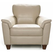 ACME Cornelia Upholstery Cushion Back Chair in Pearl Gray Leather ...