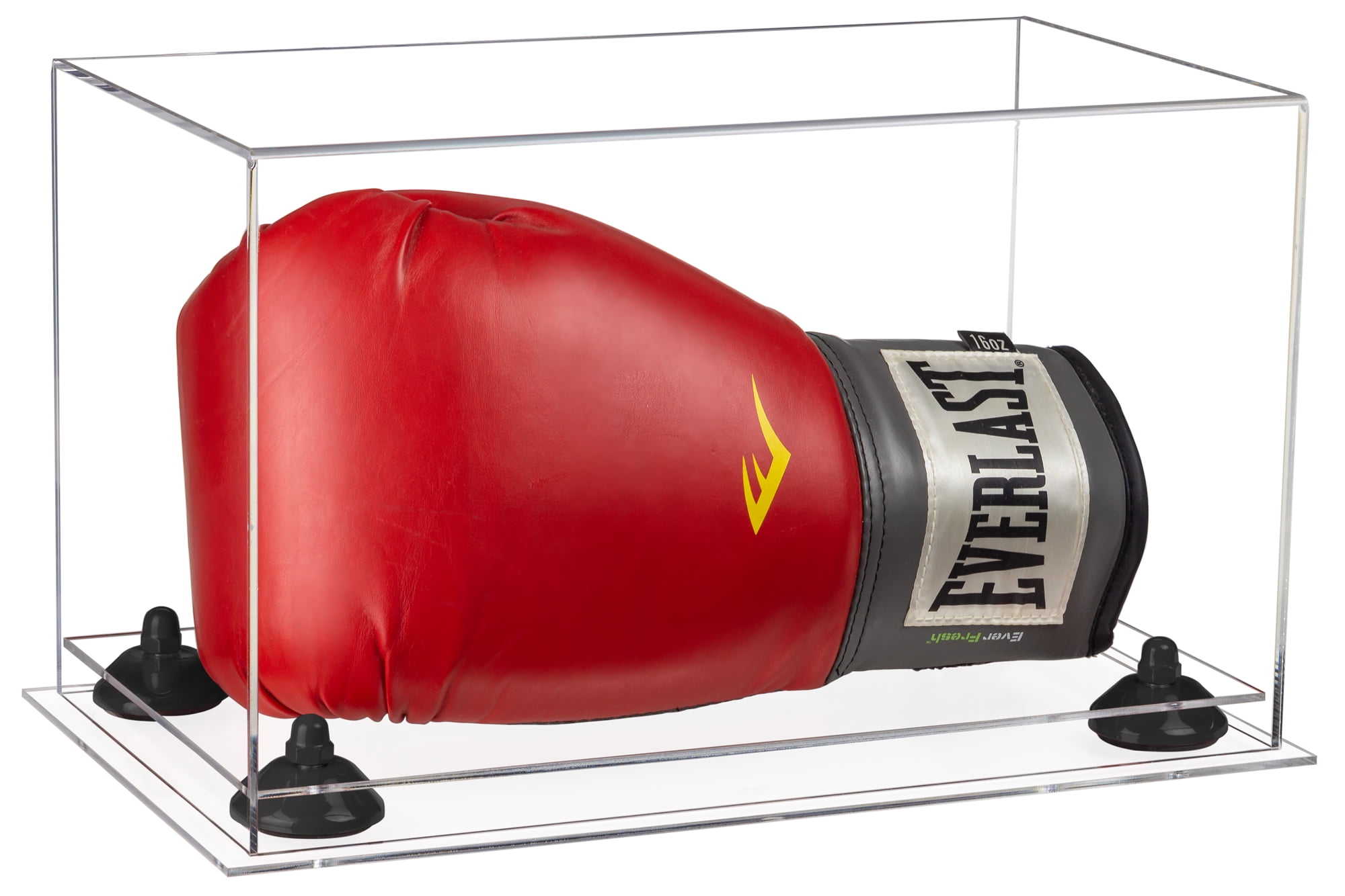 Clear Acrylic Single or Double Boxing Glove Display Case with Black ...