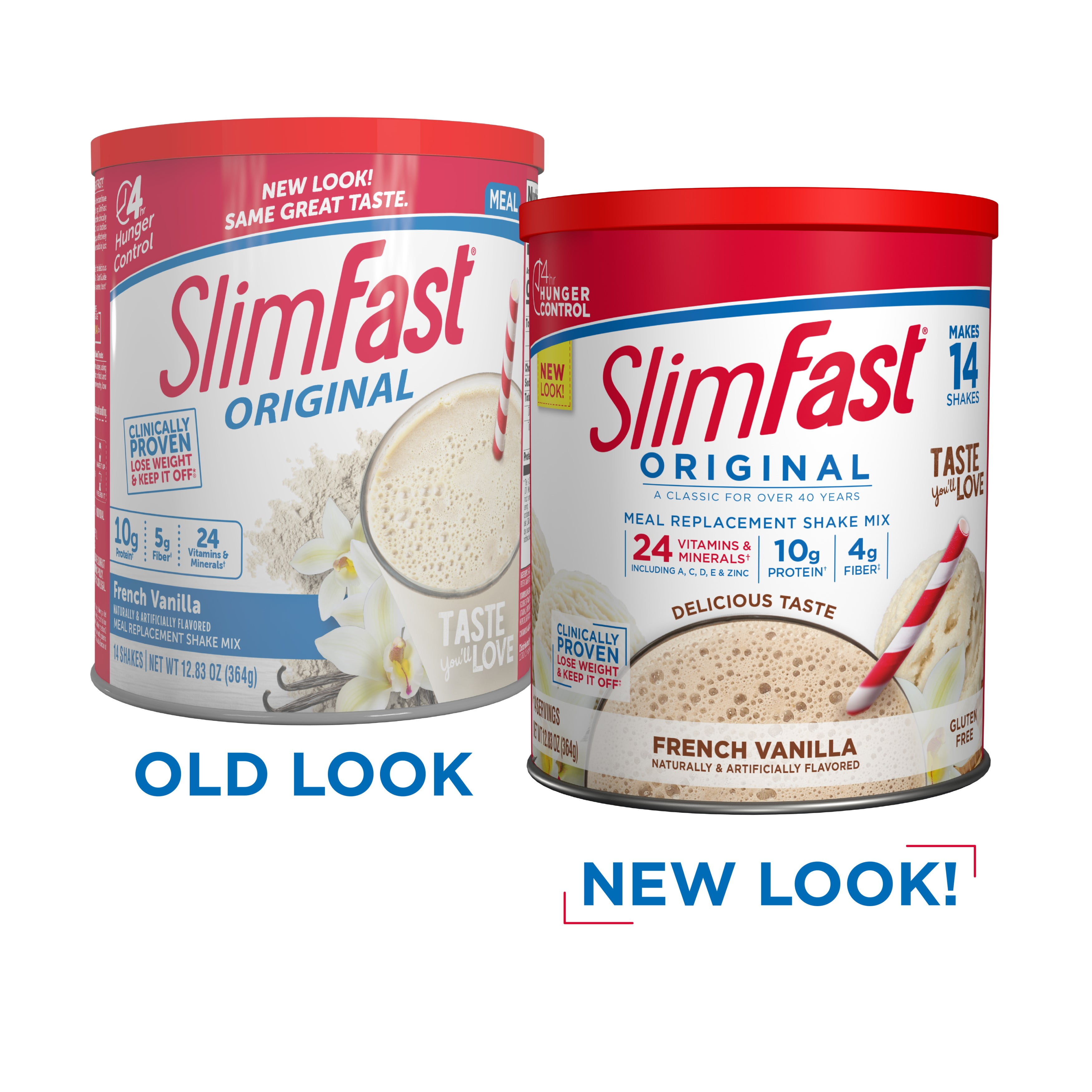 SlimFast Original Meal Replacement Shake Powder, French Vanilla, 12.83 ...