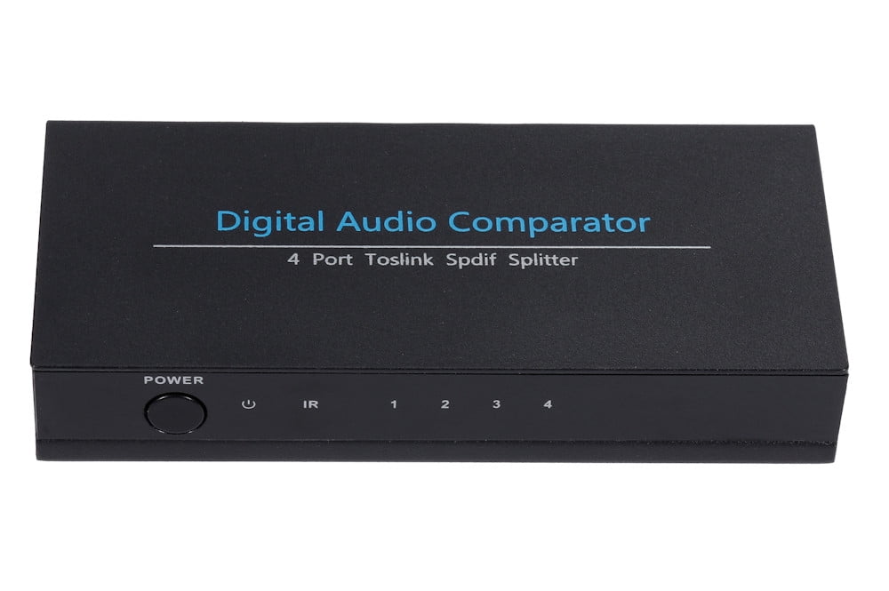 Toslink Digital Audio SPDIF Splitter, Powered/Amplified (1 in, 4 Out ...
