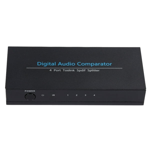 Toslink Digital Audio SPDIF Splitter, Powered/Amplified (1 in, 4 Out ...
