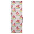 Cherry Cake Pattern Door Curtain Sheer Privacy Light Filtering Window ...