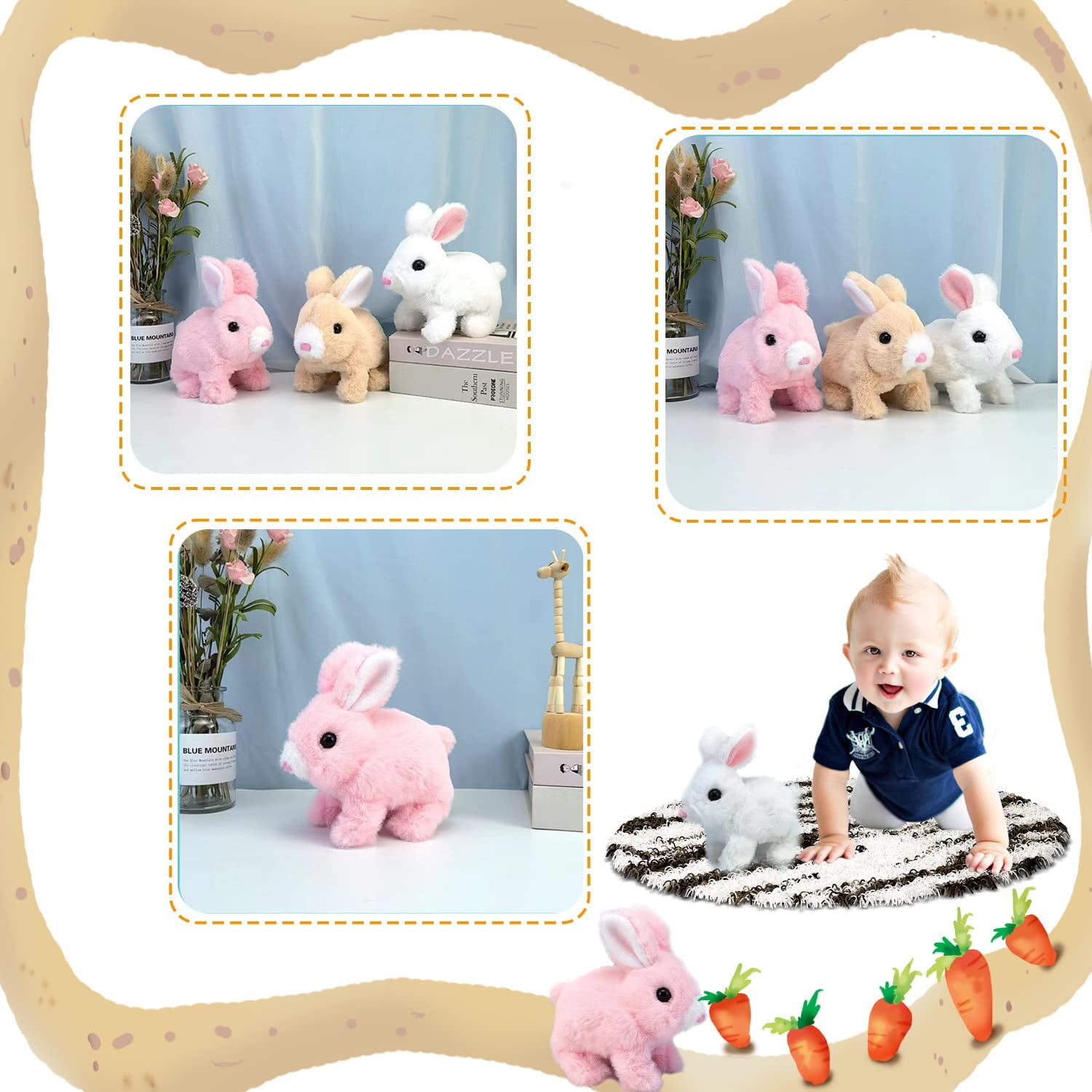 Bunny Toys Jouets éducatifs interactifs Les lapins peuvent marcher et parler, jouet interactif ...