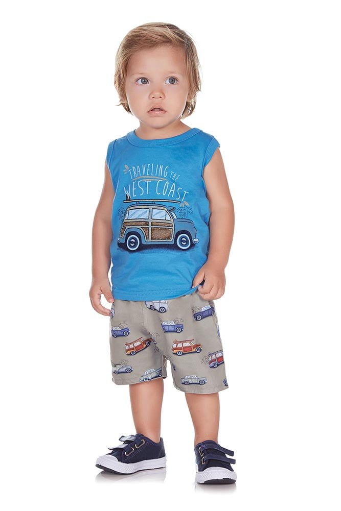 Pulla Bulla Baby Boy 2-Piece Set Tank Top and Shorts Outfit - Walmart.com