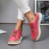 SuoKom Sneakers for Women, Casual Hollow-Out Round Toe Flat Shoes ...