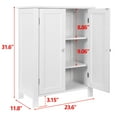 ZENSTYLE Standalone Large Freestanding Bathroom Floor Cabinet, White ...