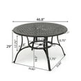 Durham Outdoor Cast Aluminum Circular Dining Table, Bronze - Walmart.com